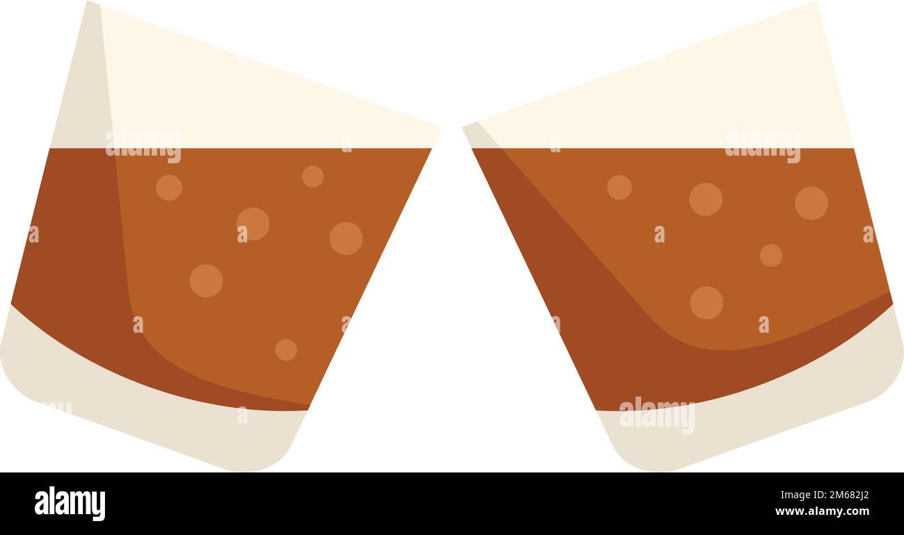 Alcohol glass icon flat vector. Drink toast. Party cheers isolated ...