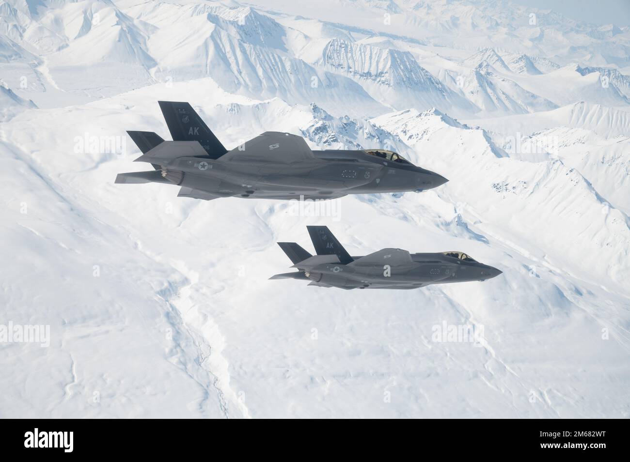 Two U.S. Air Force F-35A Lighting IIs assigned to the 354th Fighter ...