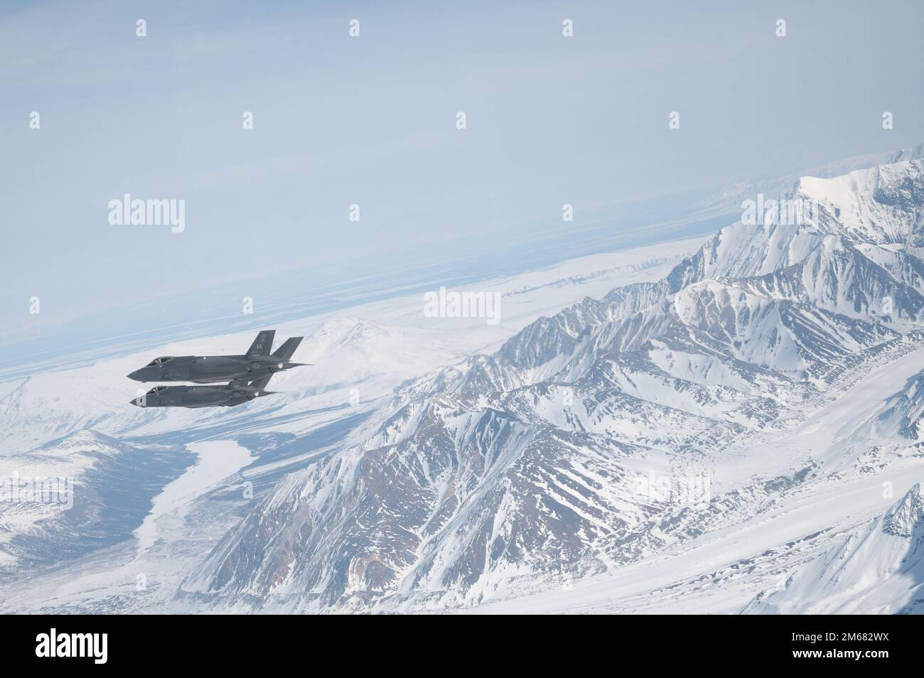 Two U.S. Air Force F-35A Lighting IIs assigned to the 354th Fighter ...