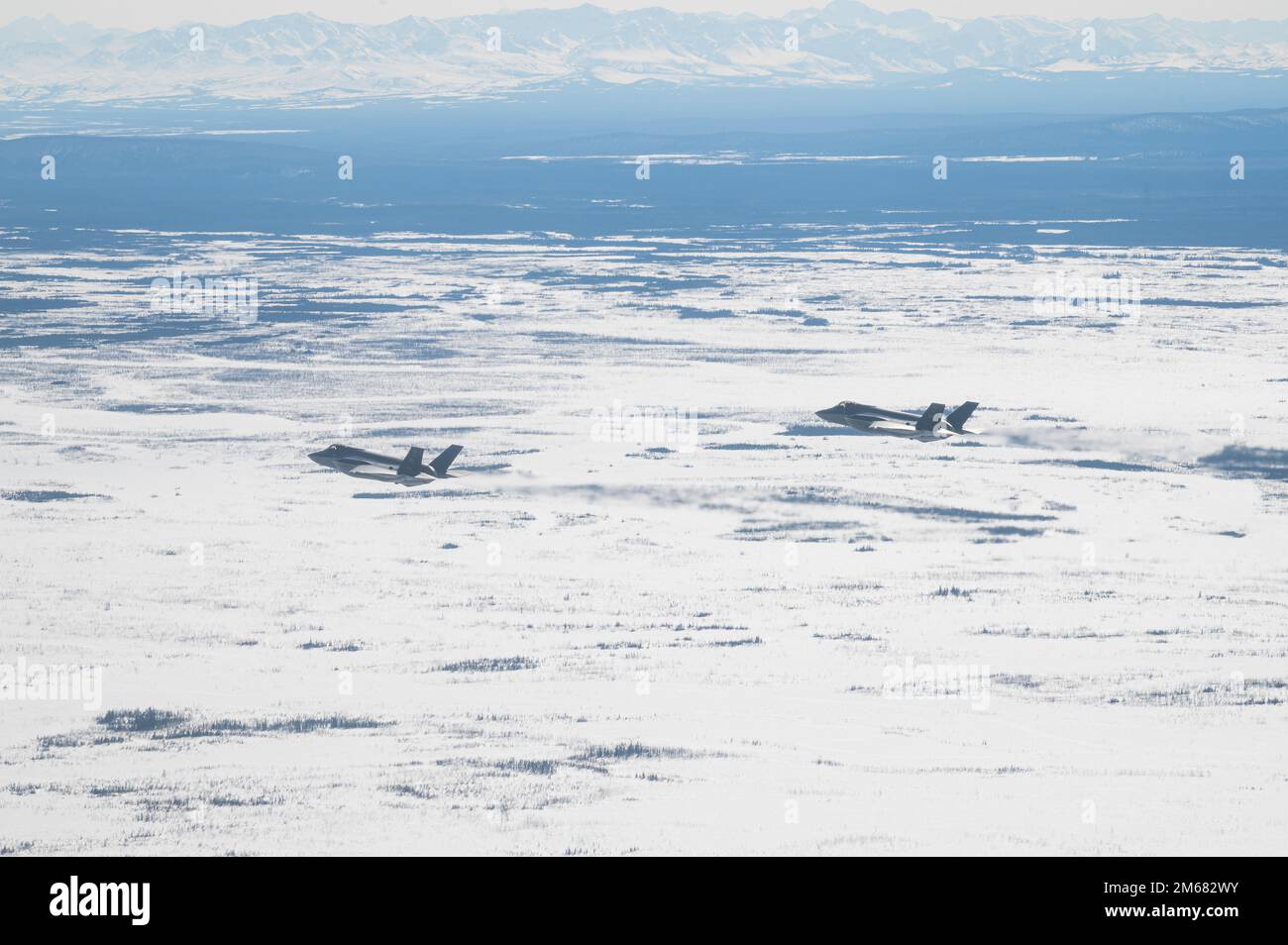 Two U.S. Air Force F-35A Lighting IIs assigned to the 354th Fighter ...