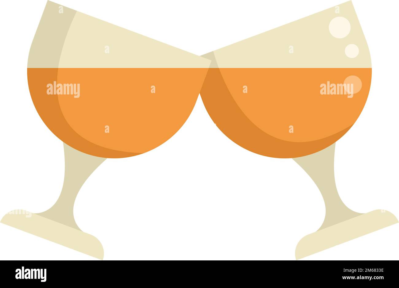 Wine cheers icon flat vector. Friend toast. Drink glass isolated Stock ...