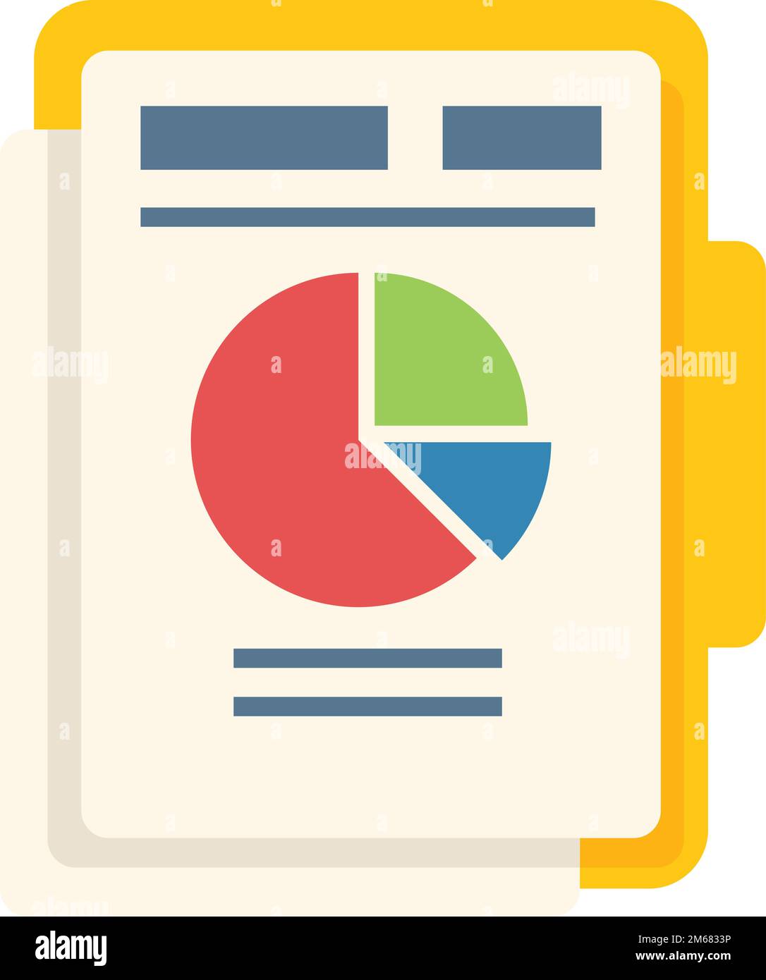 Report Folder Icon Flat Vector Analysis Document Paper Graphic
