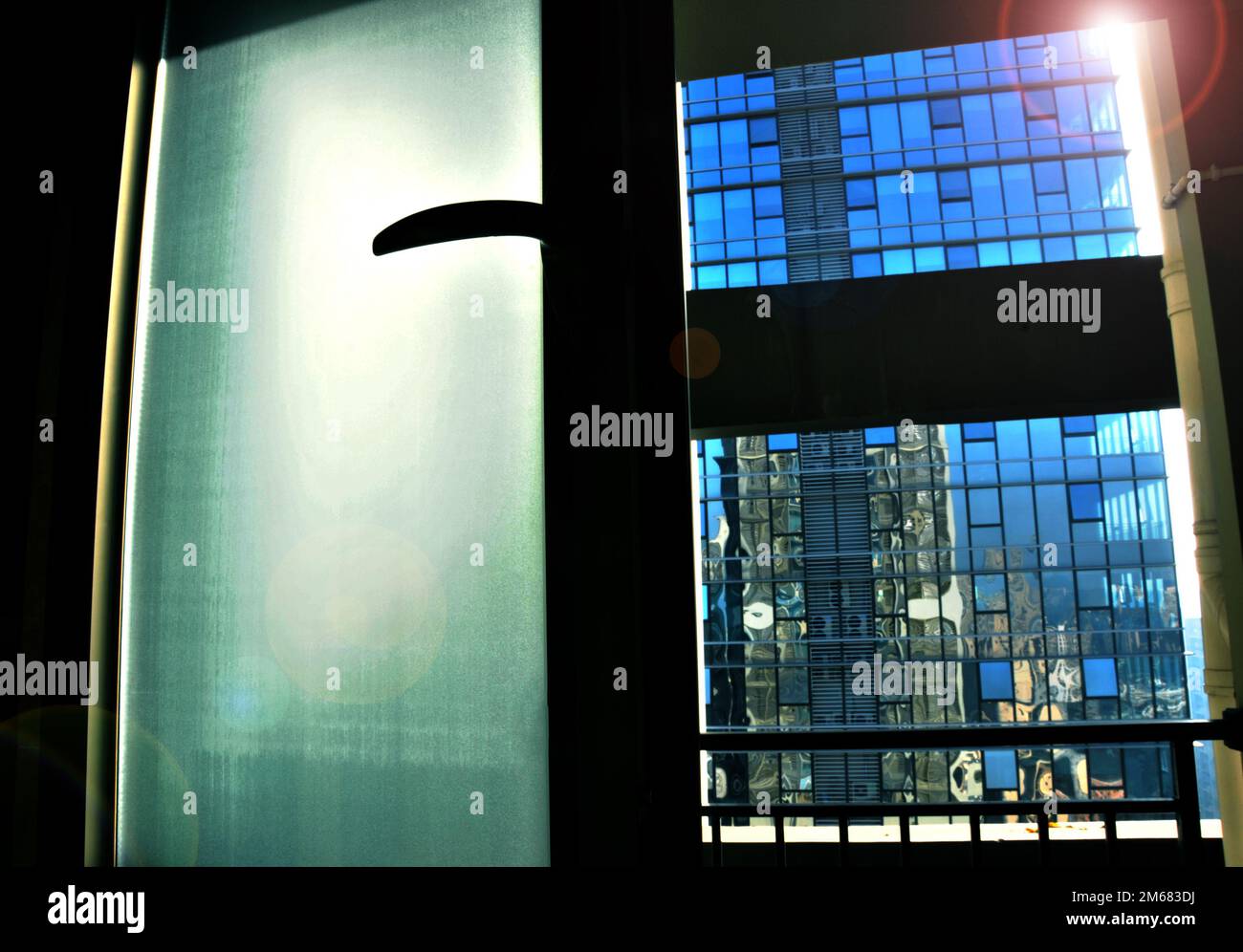 modern architecture with sun reflections Stock Photo - Alamy