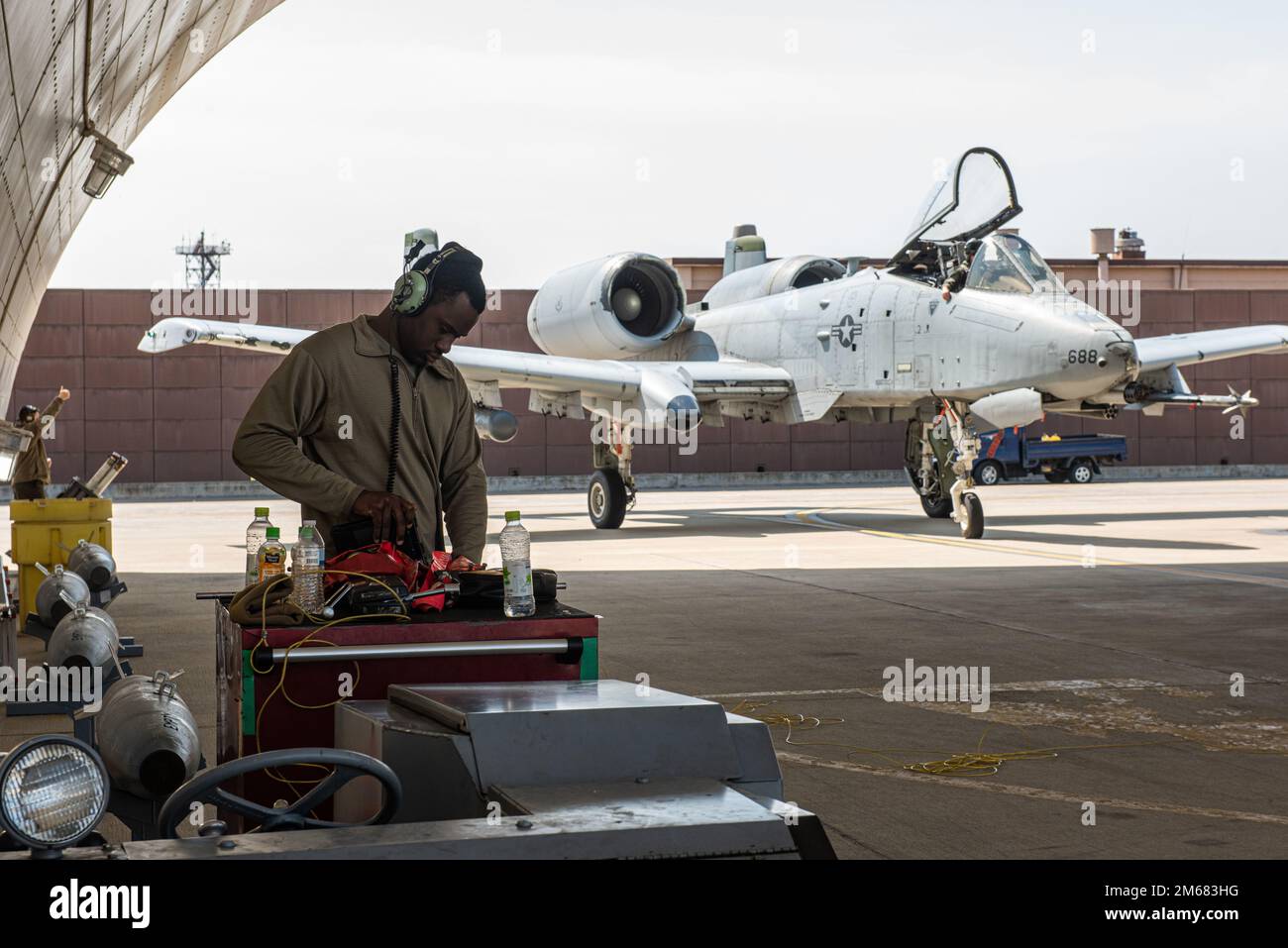 Staff Sgt. James Griffin, 25th Aircraft Maintenance Unit weapons load ...