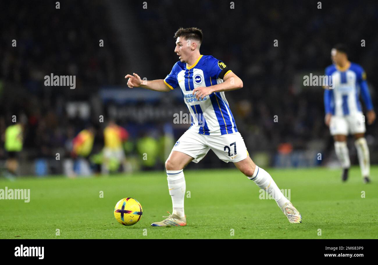 Billy Gilmour of Brighton during the Premier League match between ...