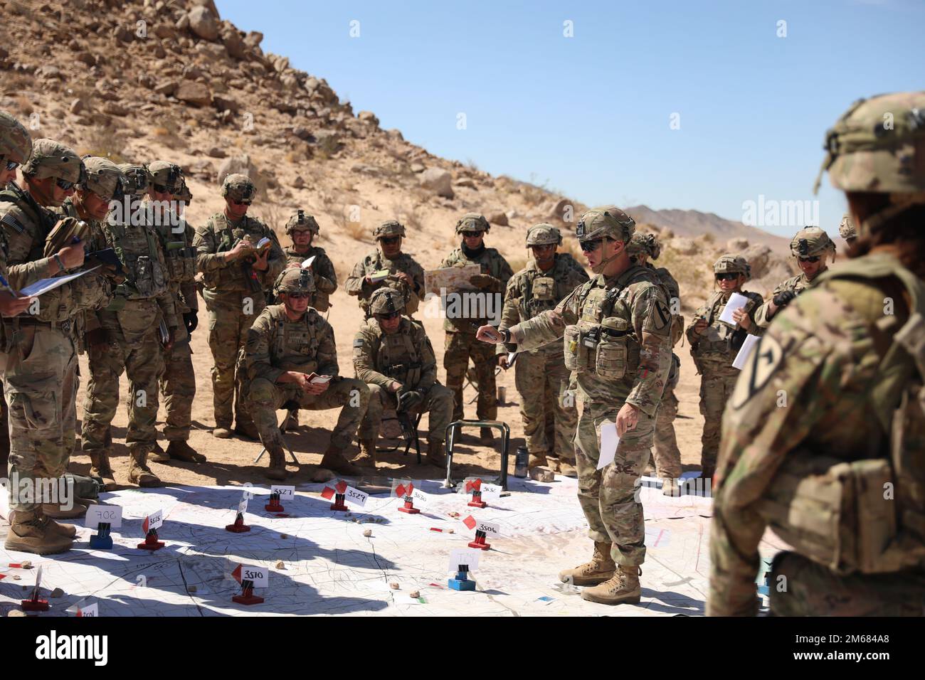 Col. Ian Palmer, commander, 2nd Armored Brigade Combat Team, provides ...