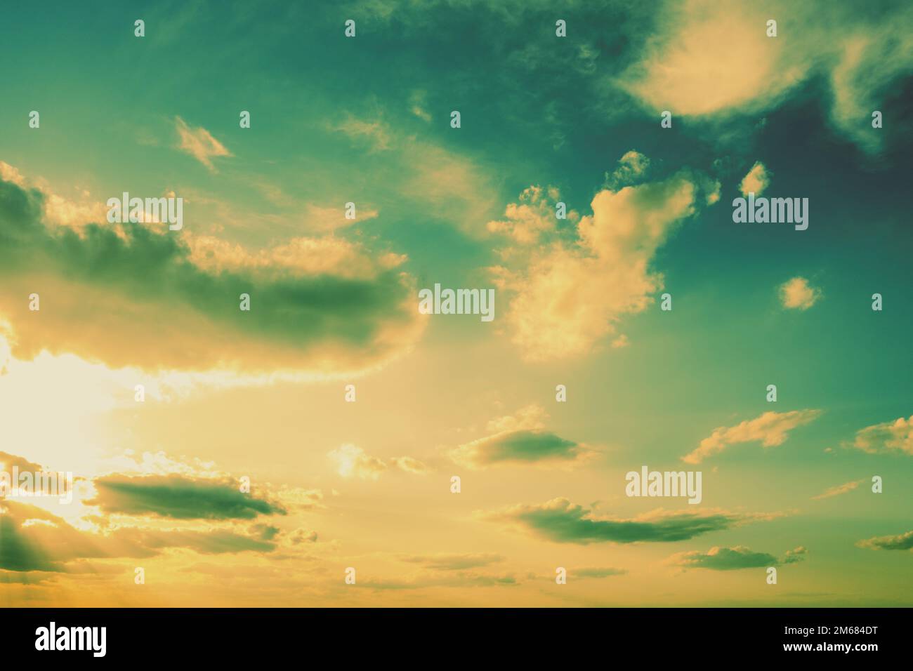 Cloudy sky at sunset. Gradient color. Sky texture, abstract nature ...