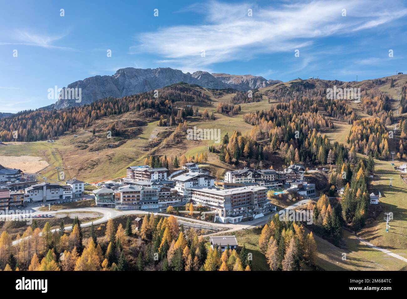 Nassfeld Village And Madritschen In Carinthia Famous Touristic Destination In The South Of