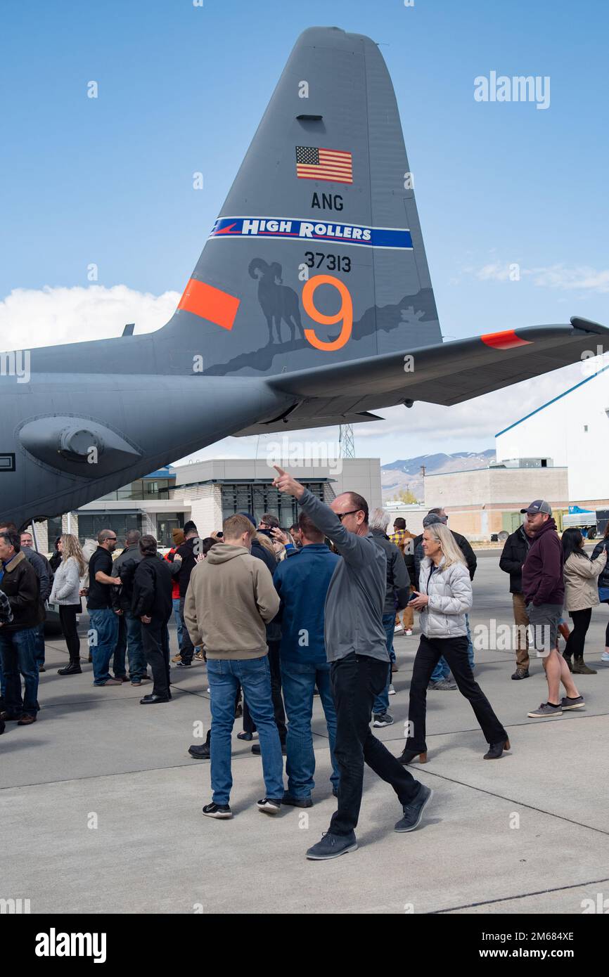 Employers from the Greater Reno Area walk on the flight line at the ...