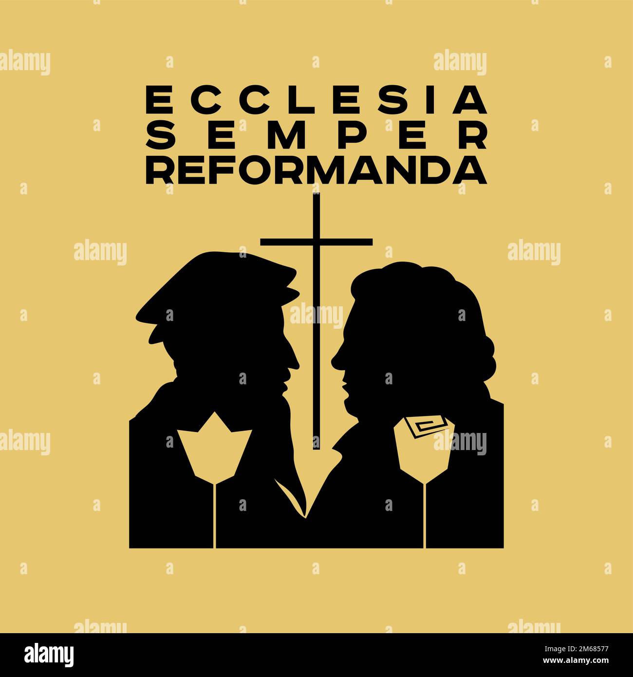 Christian Illustration. Silhouettes of the great Christian reformers ...