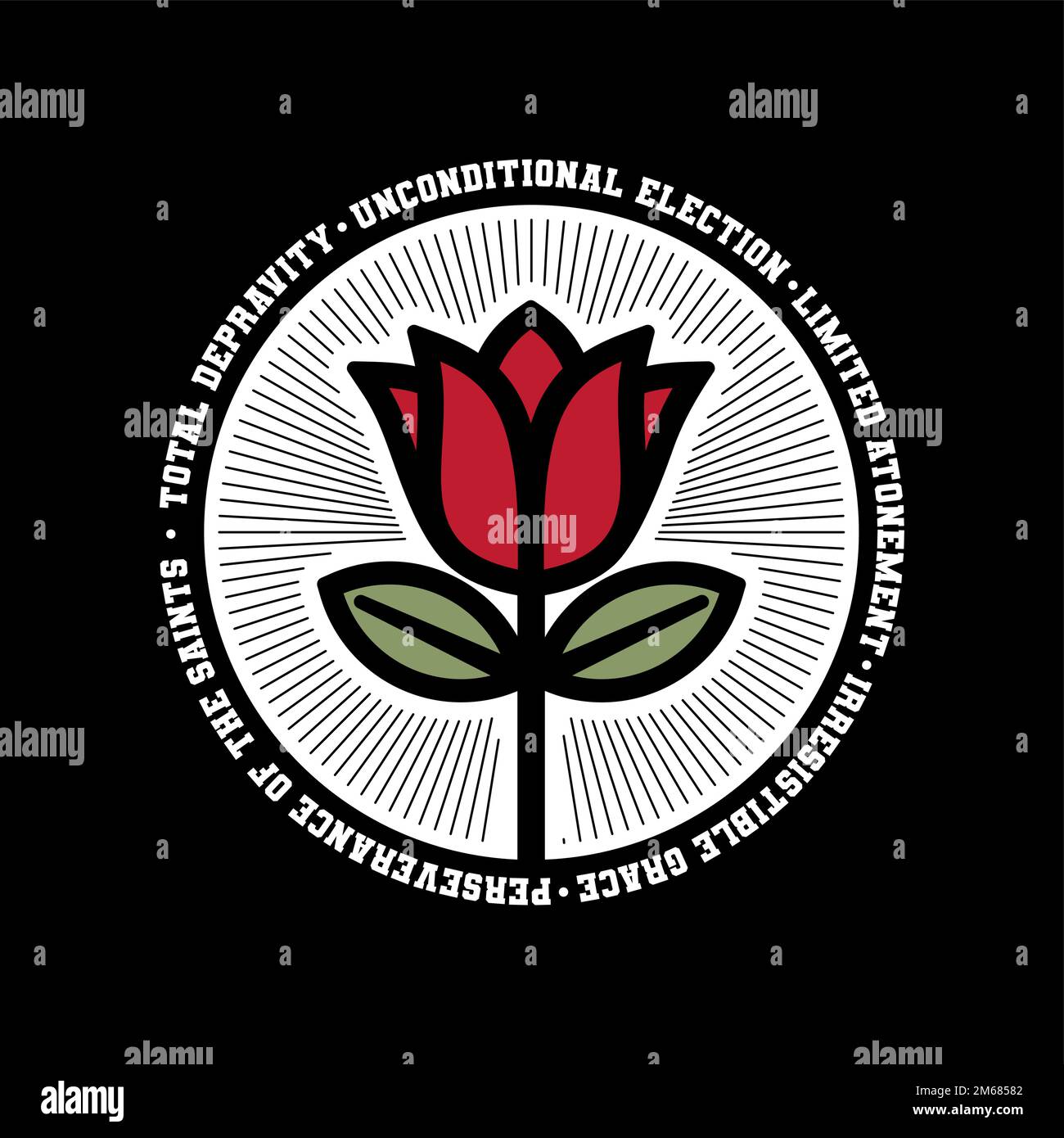 Christian Illustration. Calvin's Tulip Stock Vector Image & Art - Alamy