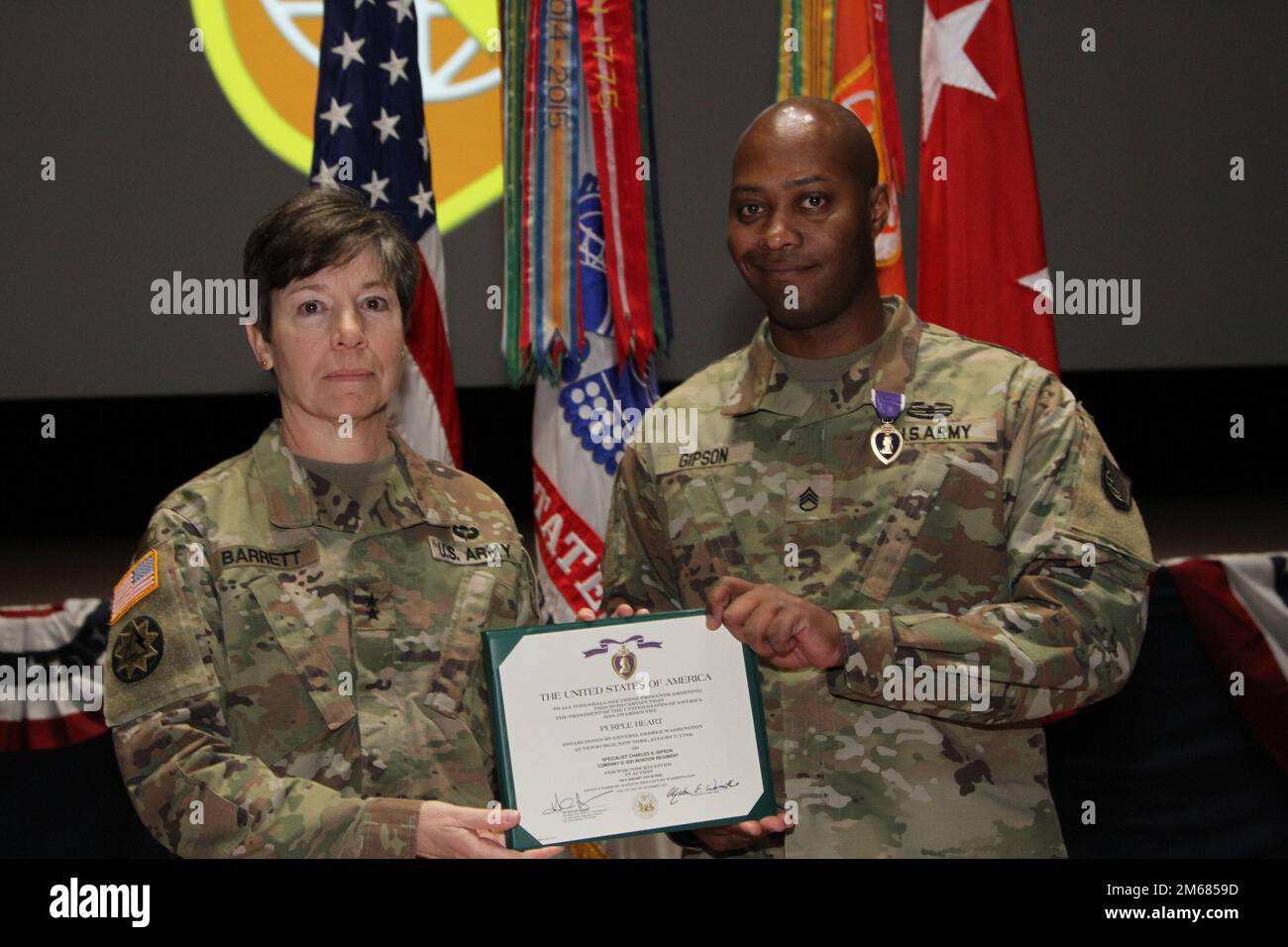 Pictured here are Maj. Gen. Maria B. Barrett (left), NETCOM Commanding ...