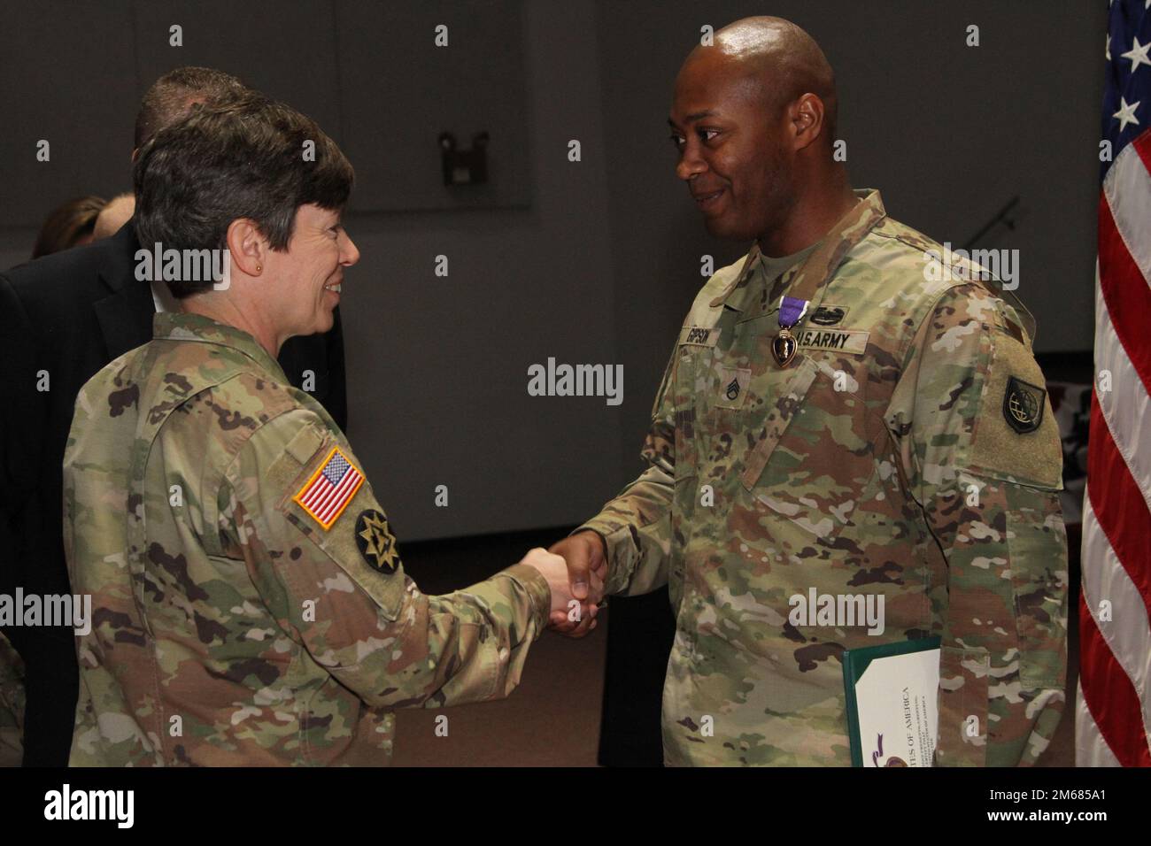 Maj. Gen. Maria B. Barrett (left), NETCOM Commanding General ...