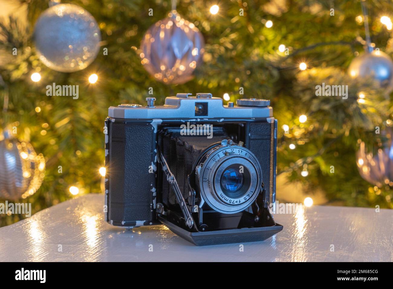 Early 1940’s Folding Film Camera with bellows and lens extended to ...
