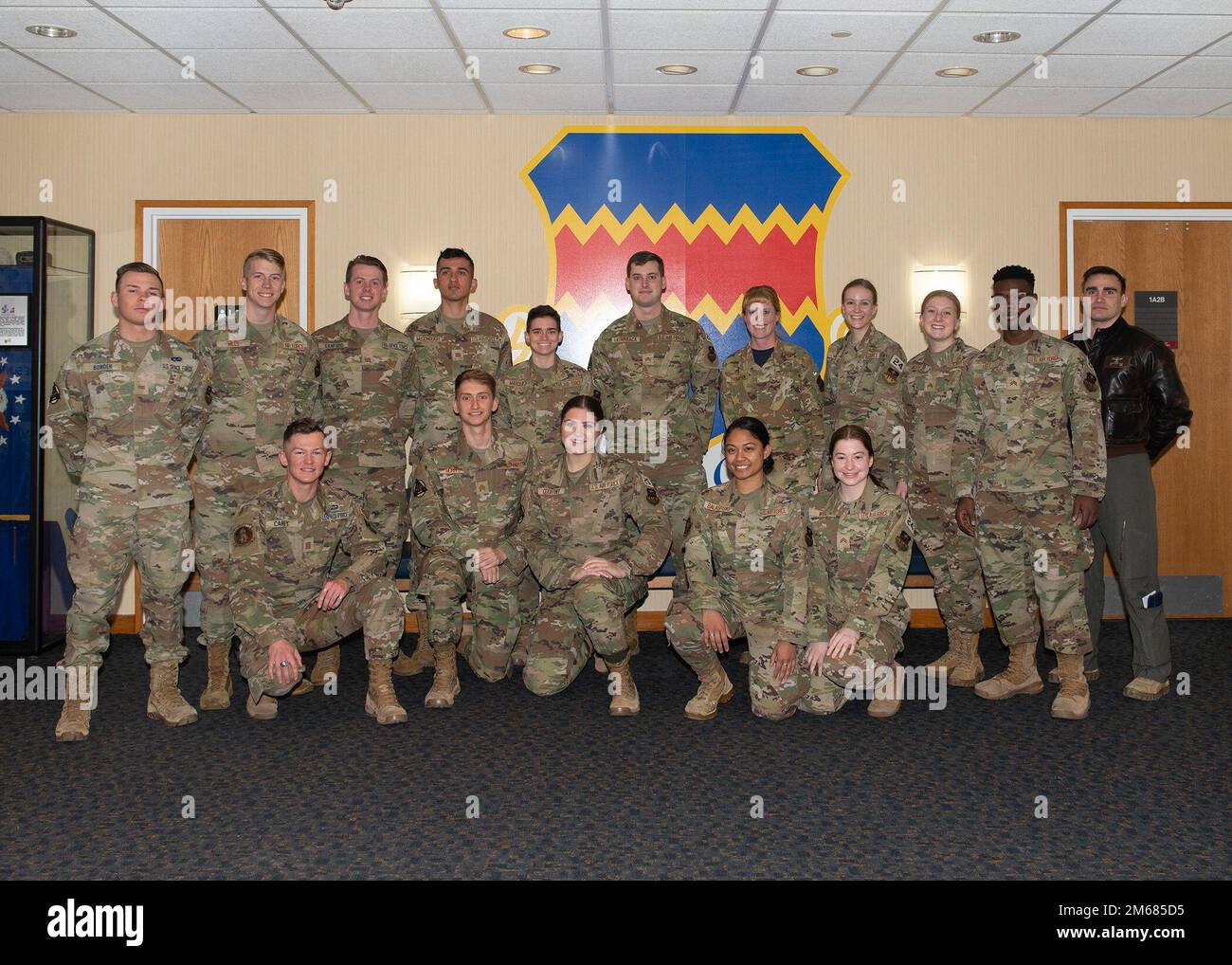 U.S. Air Force Academy Cadets pose for group photo with Col. Kristen ...