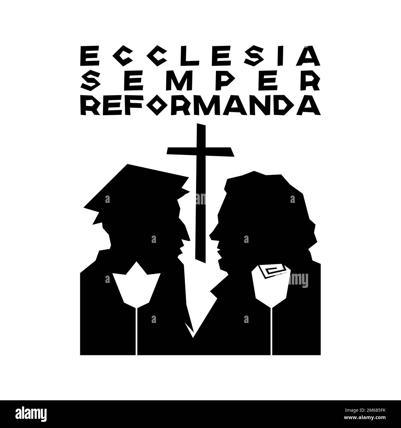Christian Illustration. Silhouettes of the great Christian reformers ...