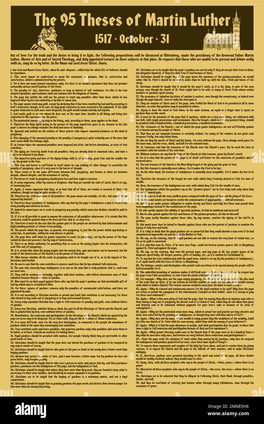 Luther theses Stock Vector Images - Alamy