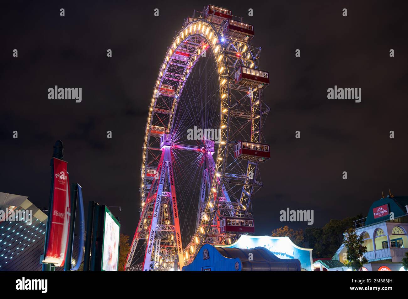 14th October, 2022, Vienna,Austria.The Giant Ferris Wheel in the ...