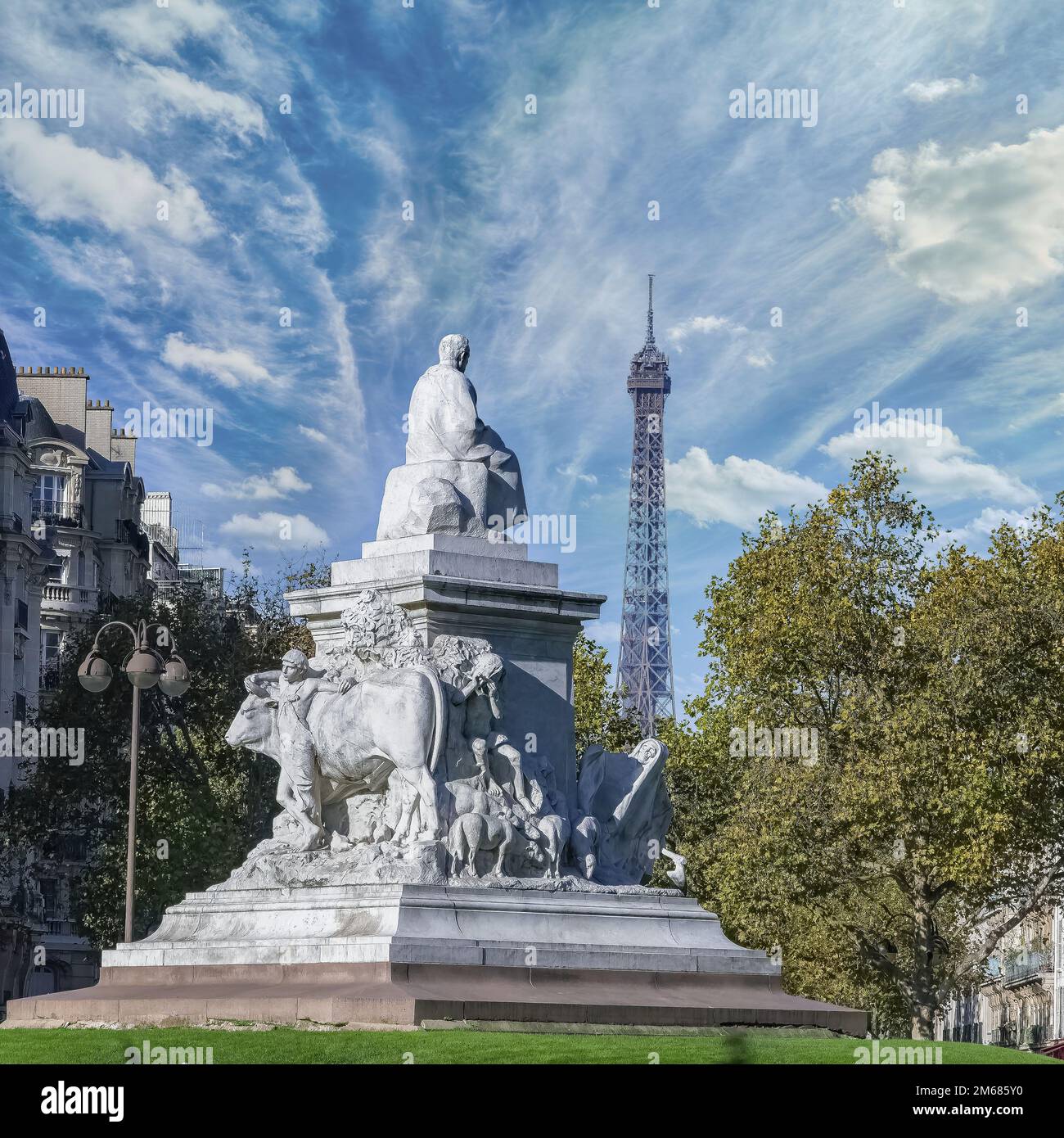 Paris, the place de Breteuil in the 7e arrondissement, and the Eiffel ...