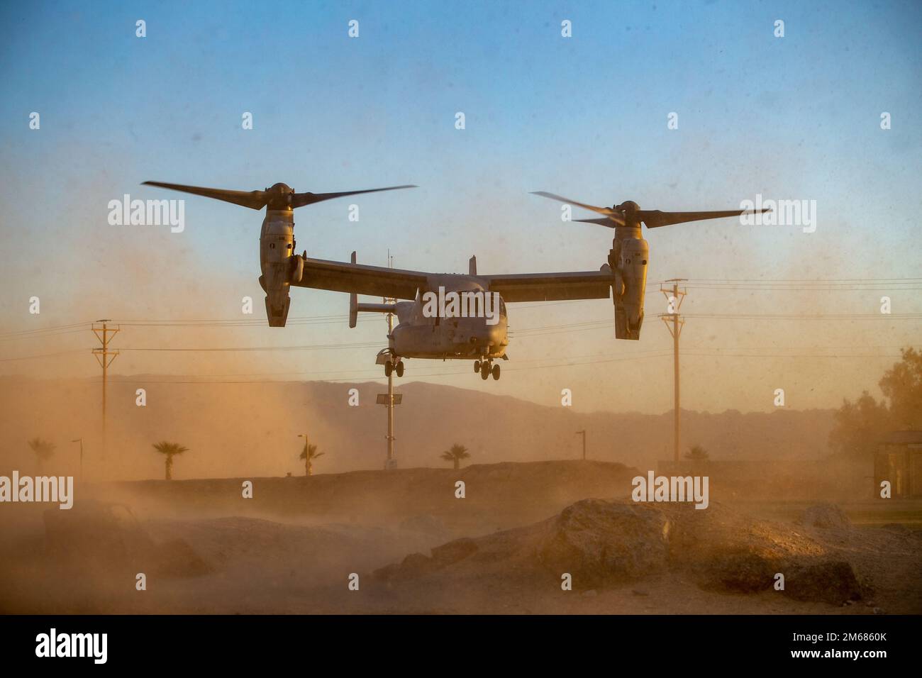 An MV-22B Osprey aircraft with Marine Aviation Weapons and Tactics ...