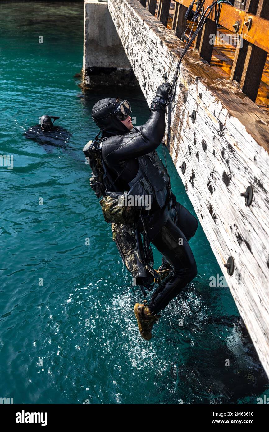 A member of U.S. Naval Special Warfare Task Unit Europe (NSWTU-E ...