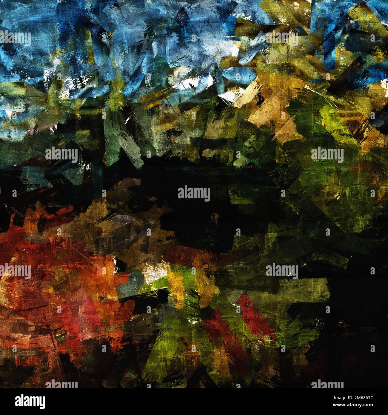 abstract psychedelic background from color chaotic blurred stains brush ...