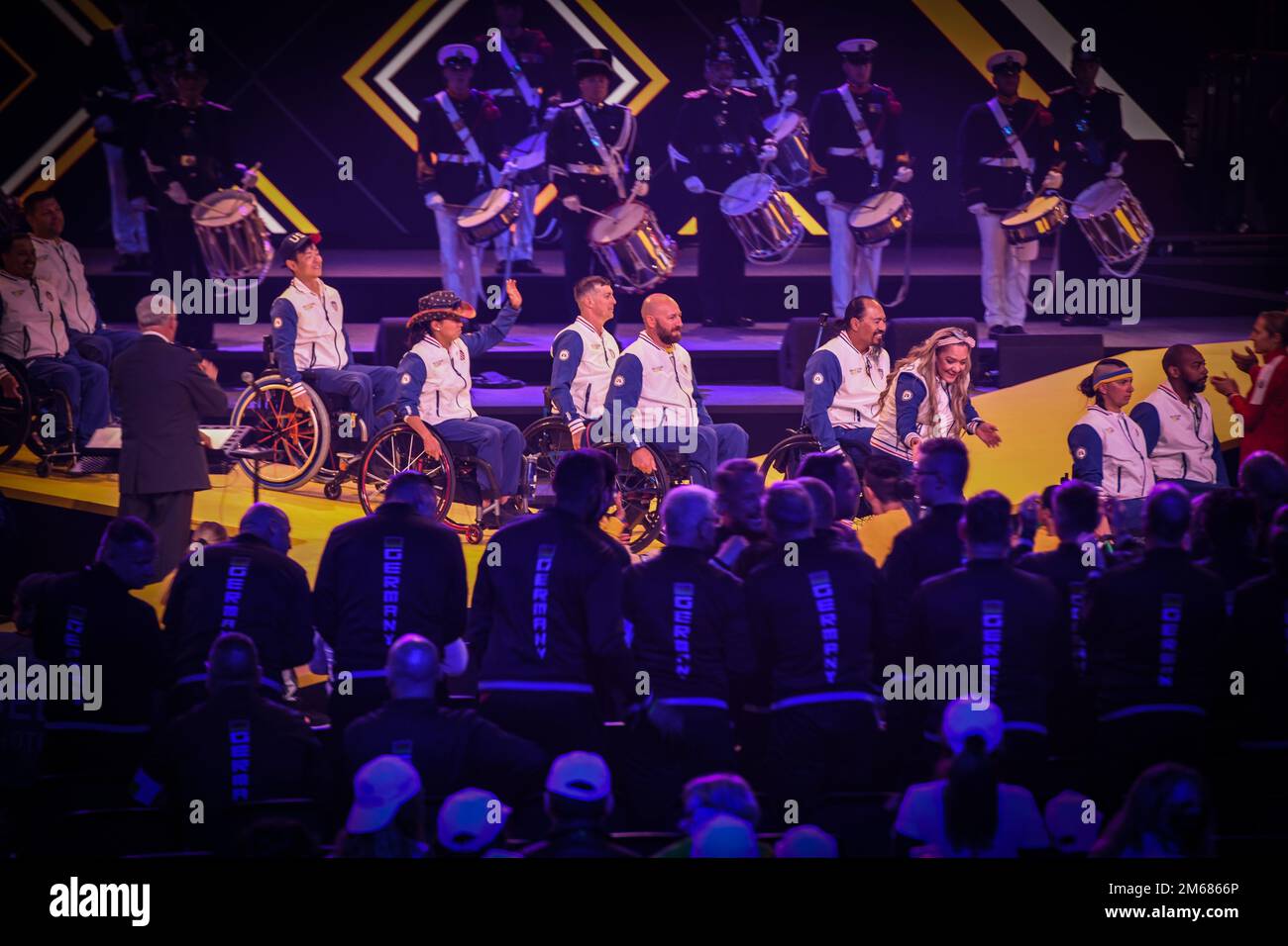 Team U.S. athletes take part in the opening ceremony for the Invictus ...