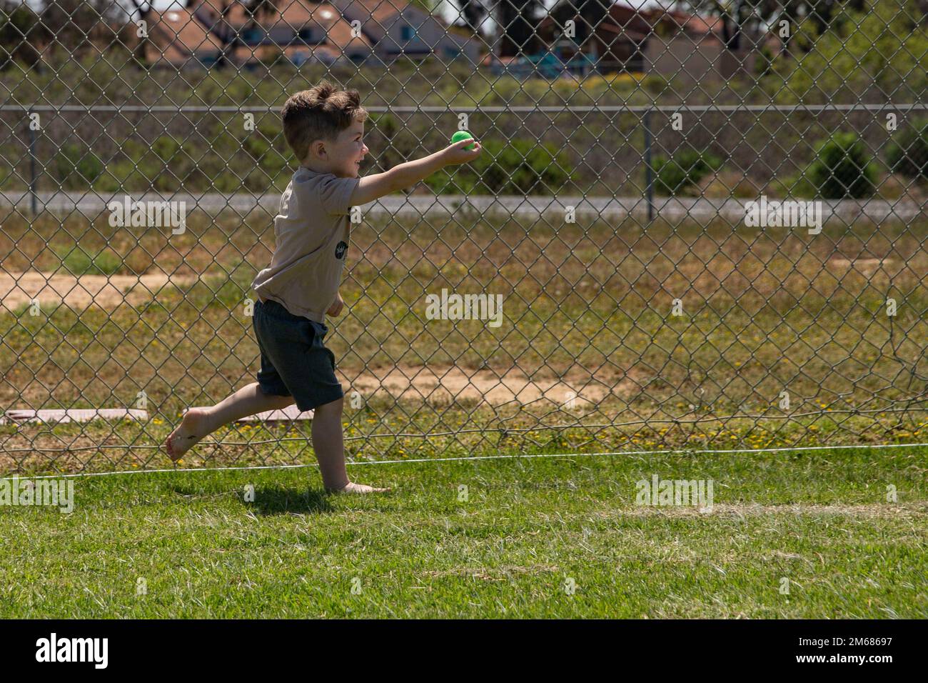 Logan Coleman, a family member of Weapons and Field Training Battalion ...
