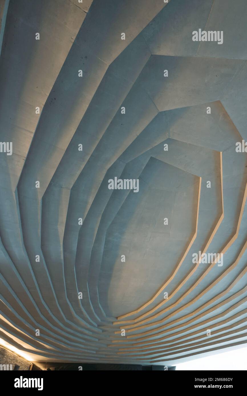 Ceiling of Sancaklar Mosque in Istanbul. Aga Khan awarded modern mosque ...