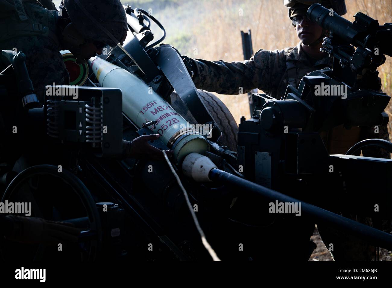 U.S. Marines assigned to 3d Battalion, 12th Marines, 3d Marine Division ...