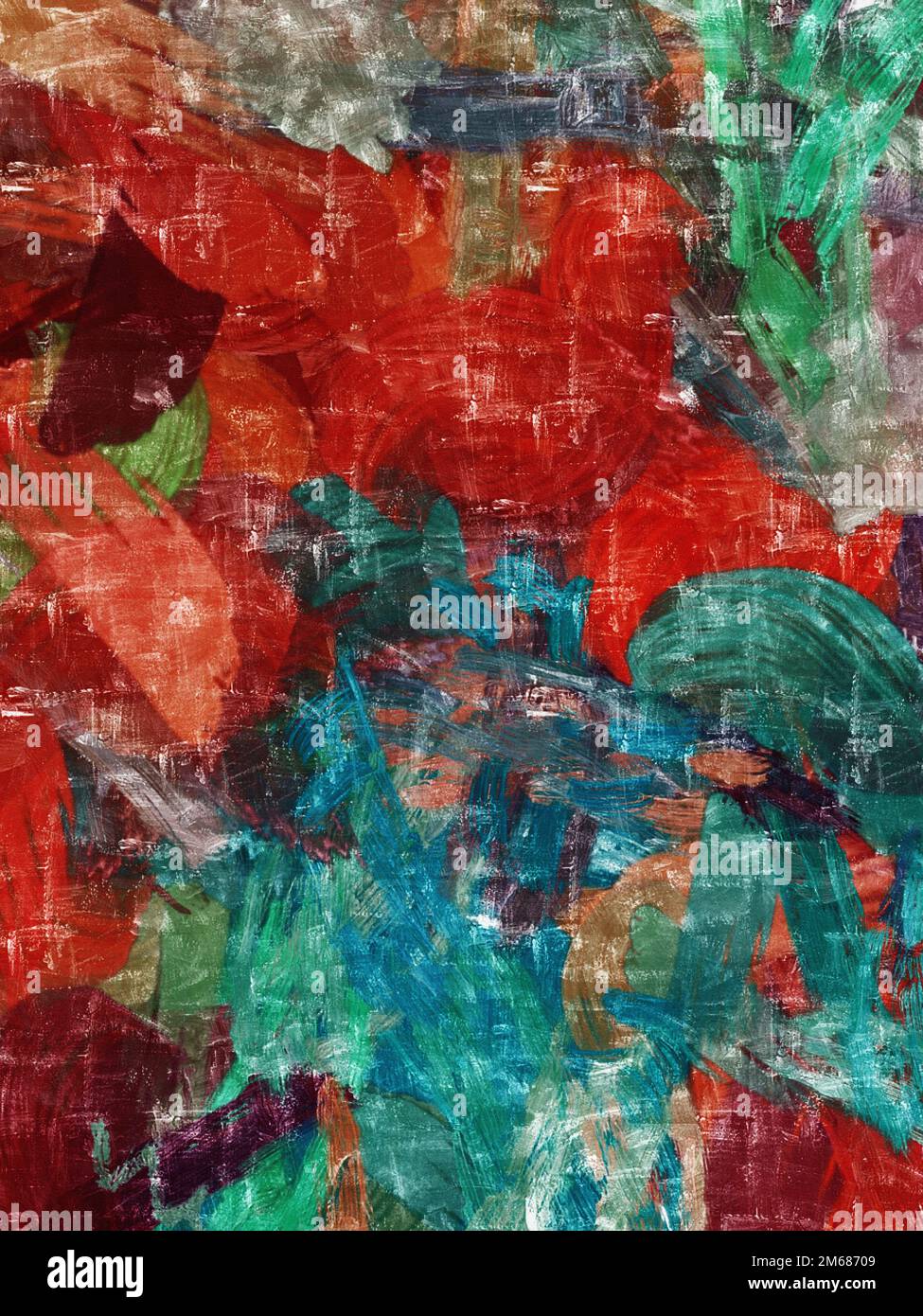 abstract psychedelic background from color chaotic blurred stains brush ...