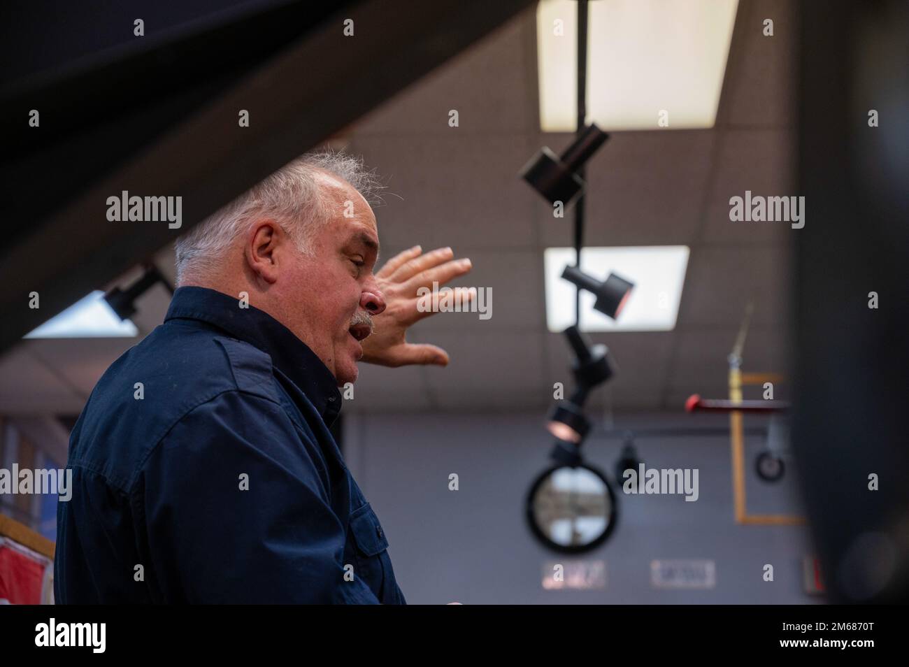 Shon Zawada, McChord Air Museum curator, provides a tour of the museum ...