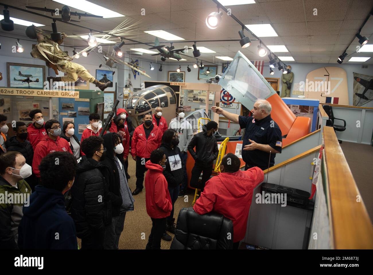 Shon Zawada, McChord Air Museum curator, provides a tour of the museum ...