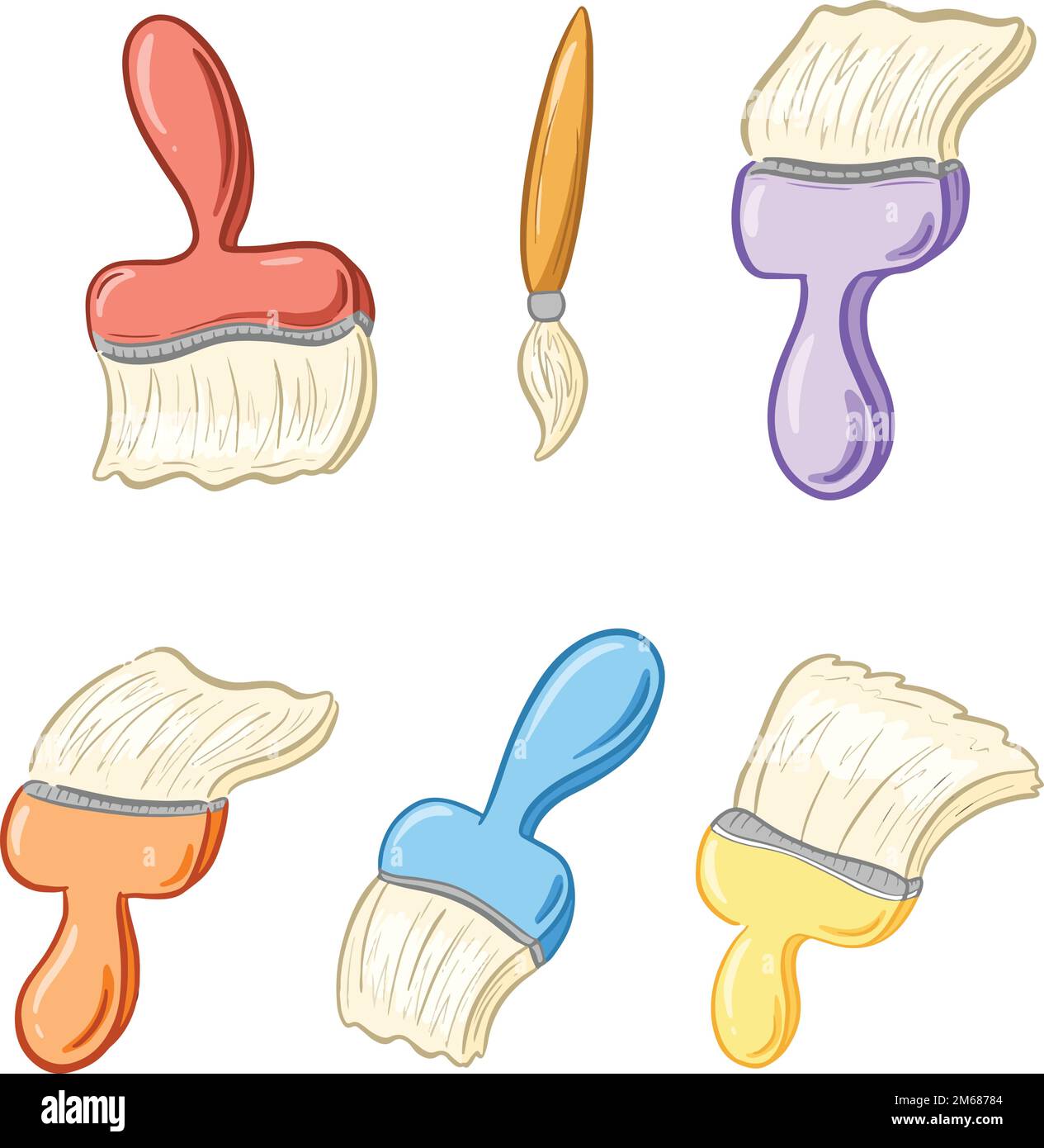 Cartoon paint brush hi-res stock photography and images - Alamy