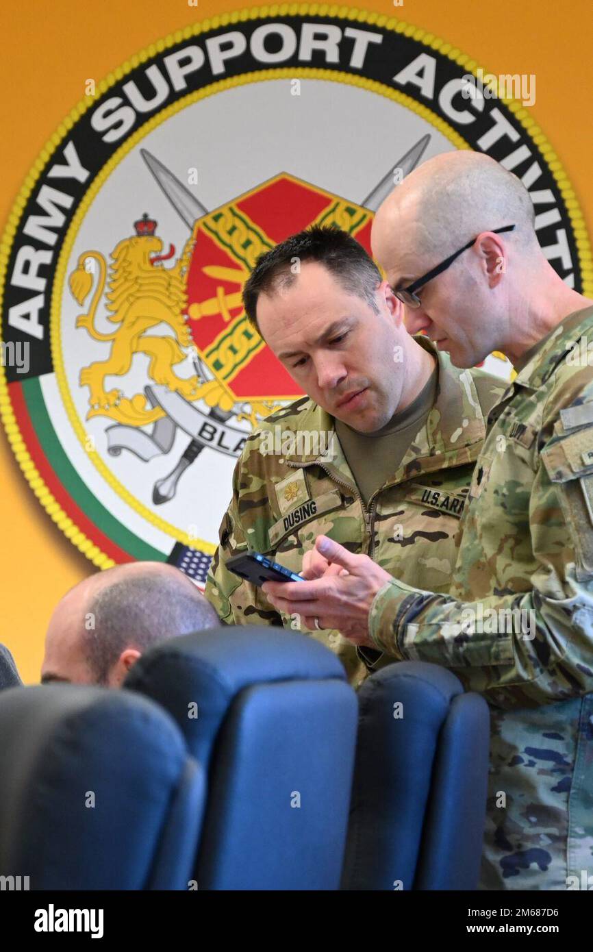 Major Joshua Dusing, 2nd Cavalry Regiment, discusses security ...