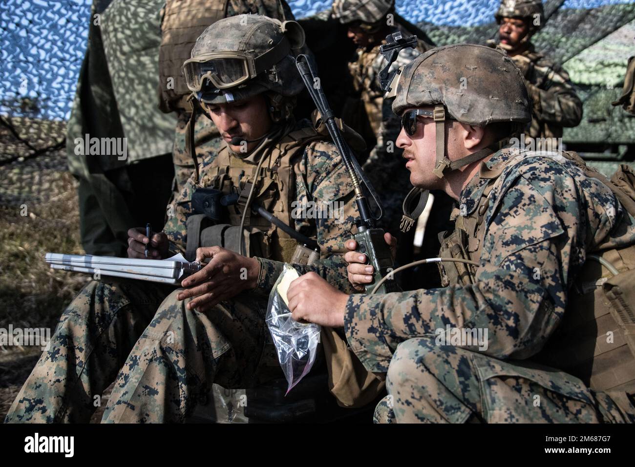 U.S. Marine Corps Cpl. Clay Sanders, a field artillery cannoneer ...