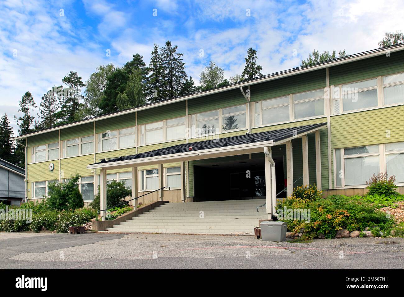 Pajula school, Pajulan Koulu, Salo, Finland in August. Pajula school is ...