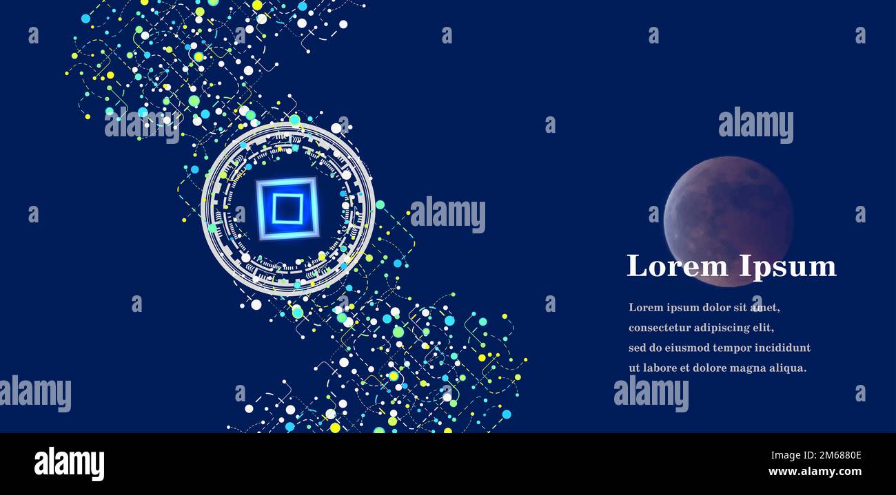 abstract blue purple round, ai artificial intelligence, geometric ...