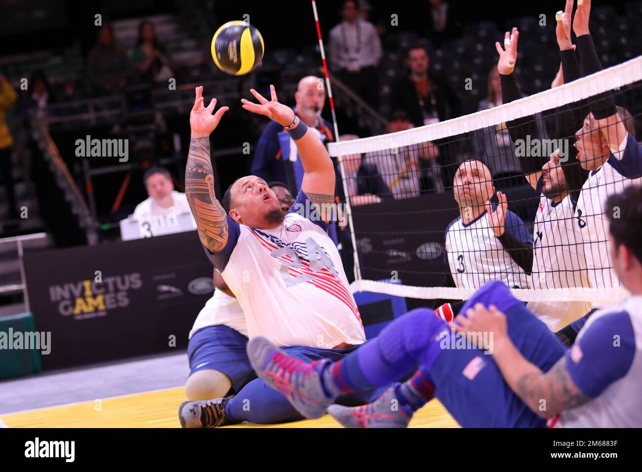 Retired U.S. Navy Utilitiesman Second Class Joshua Laban takes part in ...