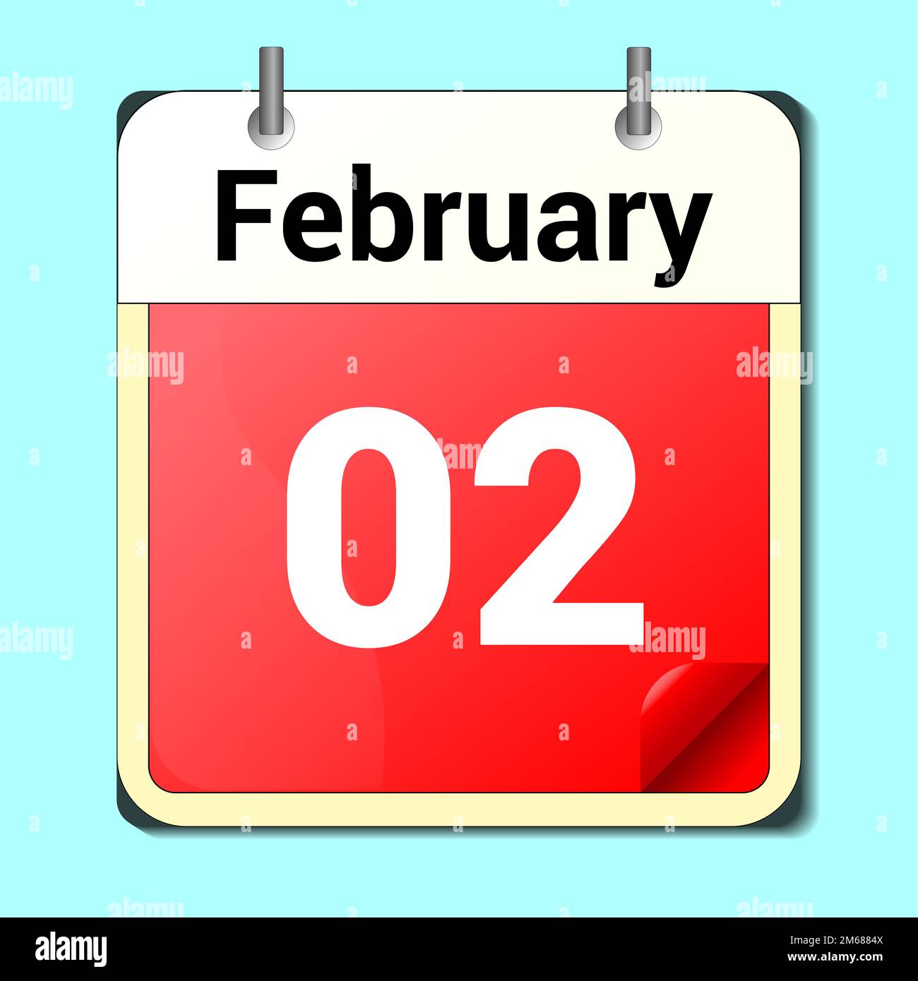 day on the calendar, vector image format, February 02 Stock Vector ...