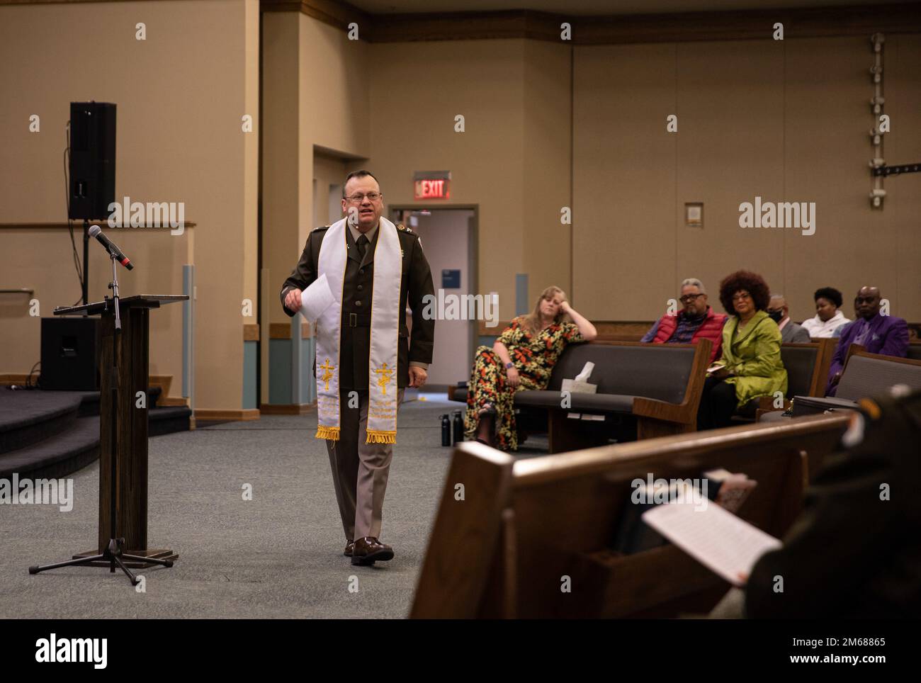 CH (Col.) James Lester delivered a sermon during Easter Sunrise Service ...