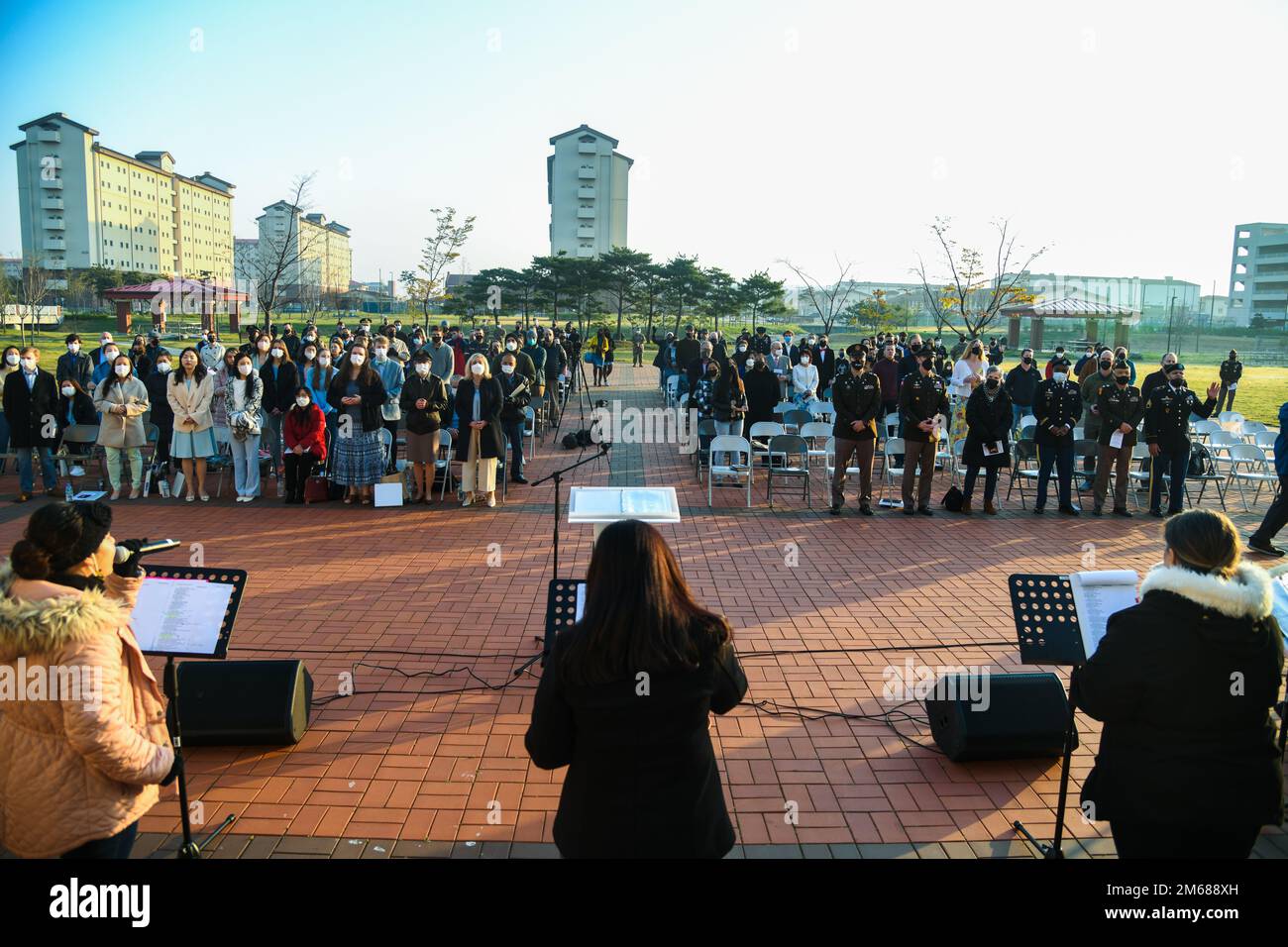 U.S. Army Garrison Humphreys community members worship with the Spanish ...