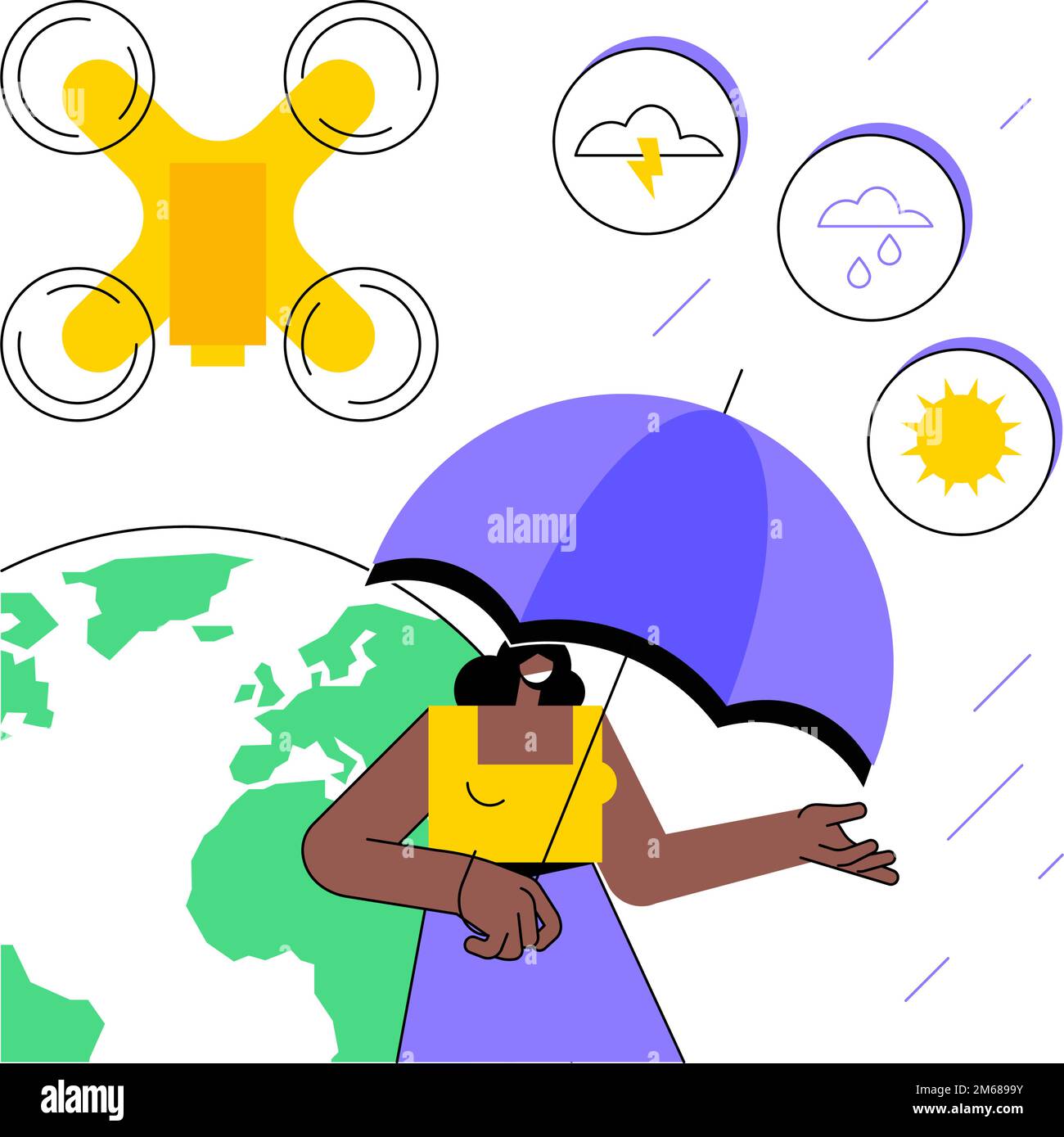 Meteorology drones abstract concept vector illustration. Meteorological ... Meteorology drones abstract concept vector illustration. Meteorological ...
