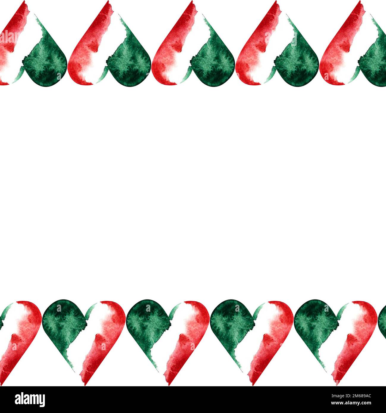 Frame irish flag heart tricolor. watercolor. on isolated white ...