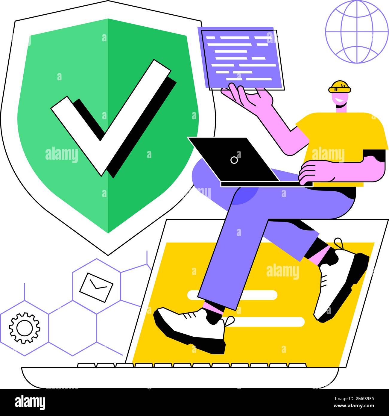 Privacy engineering abstract concept vector illustration. Security ...