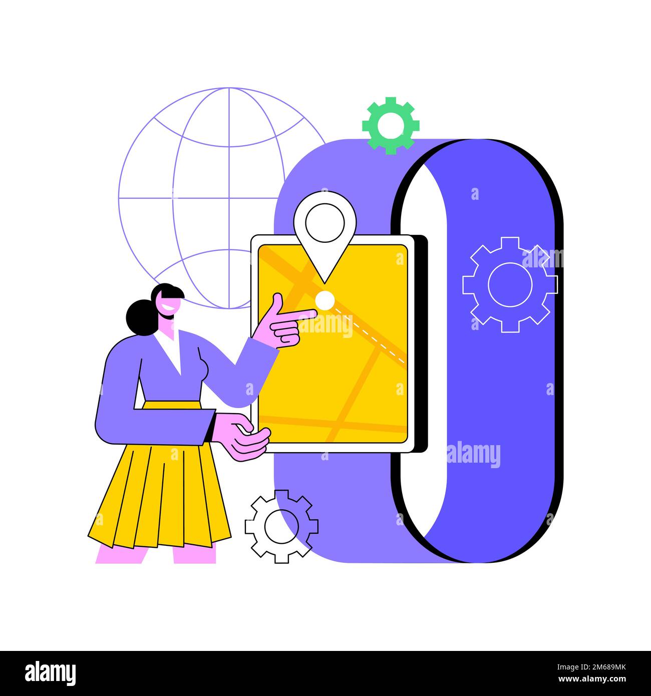 Smartwatch navigation abstract concept vector illustration. Navigation ...