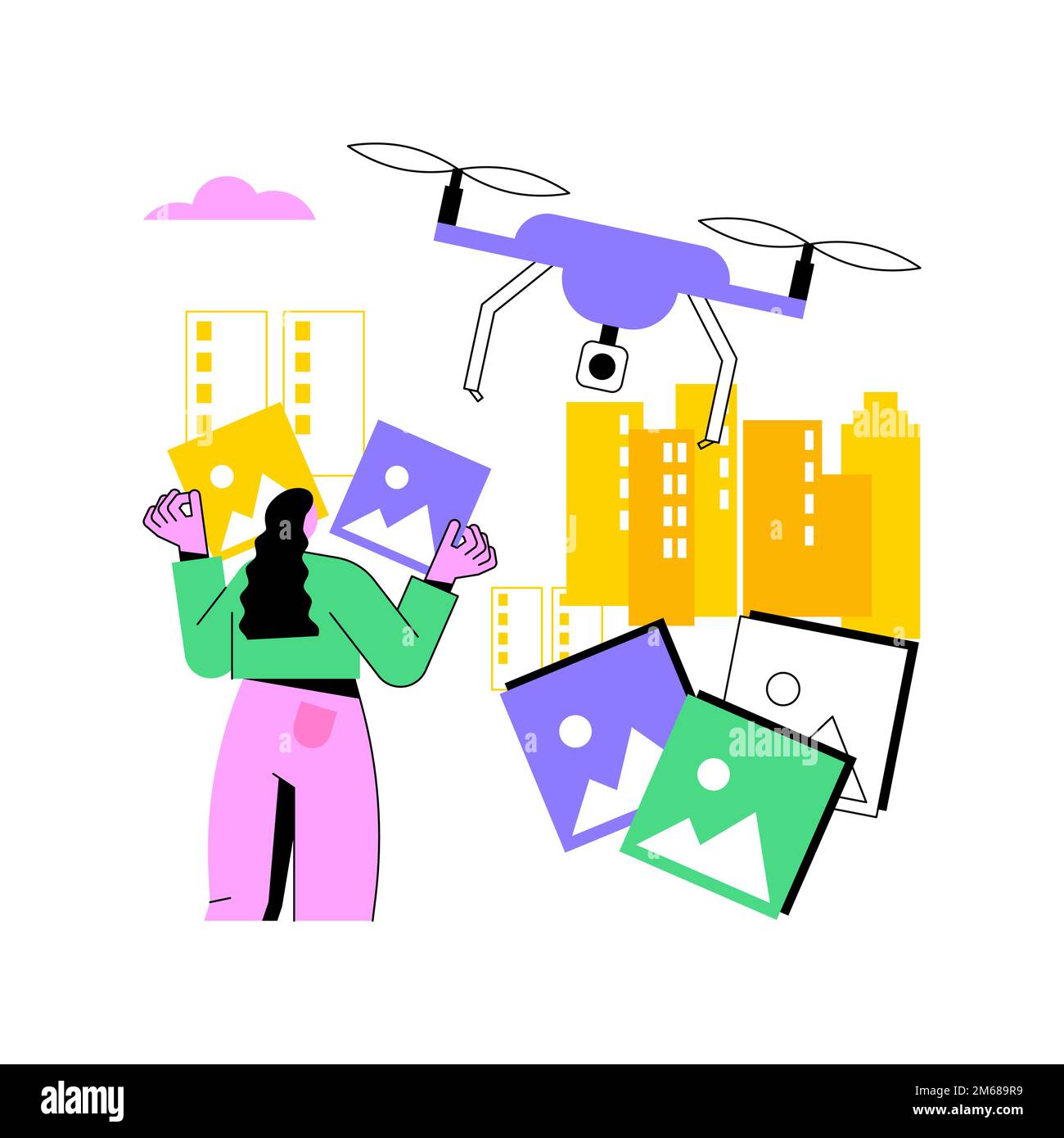 Aerial Photography Abstract Concept Vector Illustration Aerial Commercial Photography Air