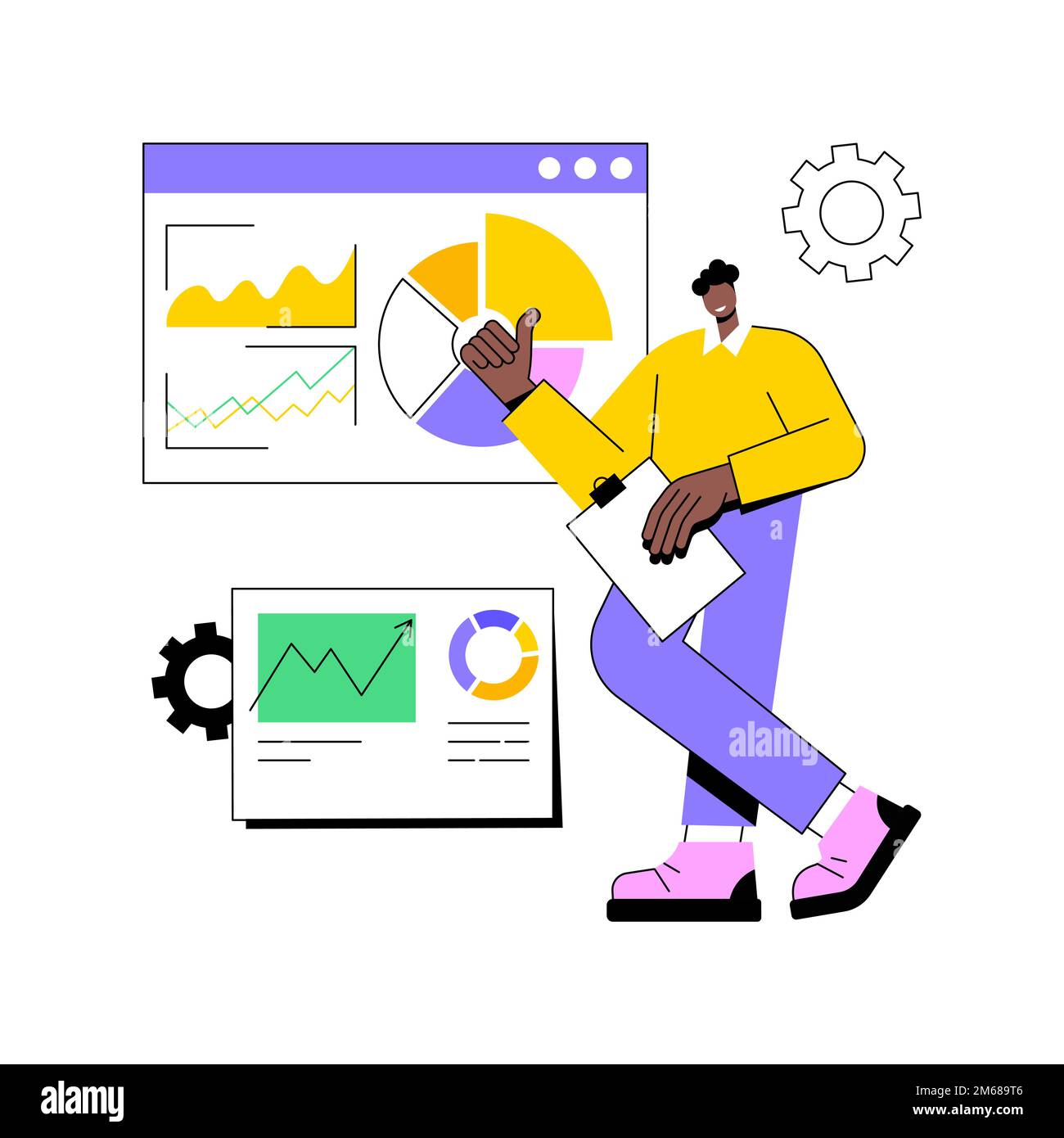 Business information system abstract concept vector illustration. IT ...