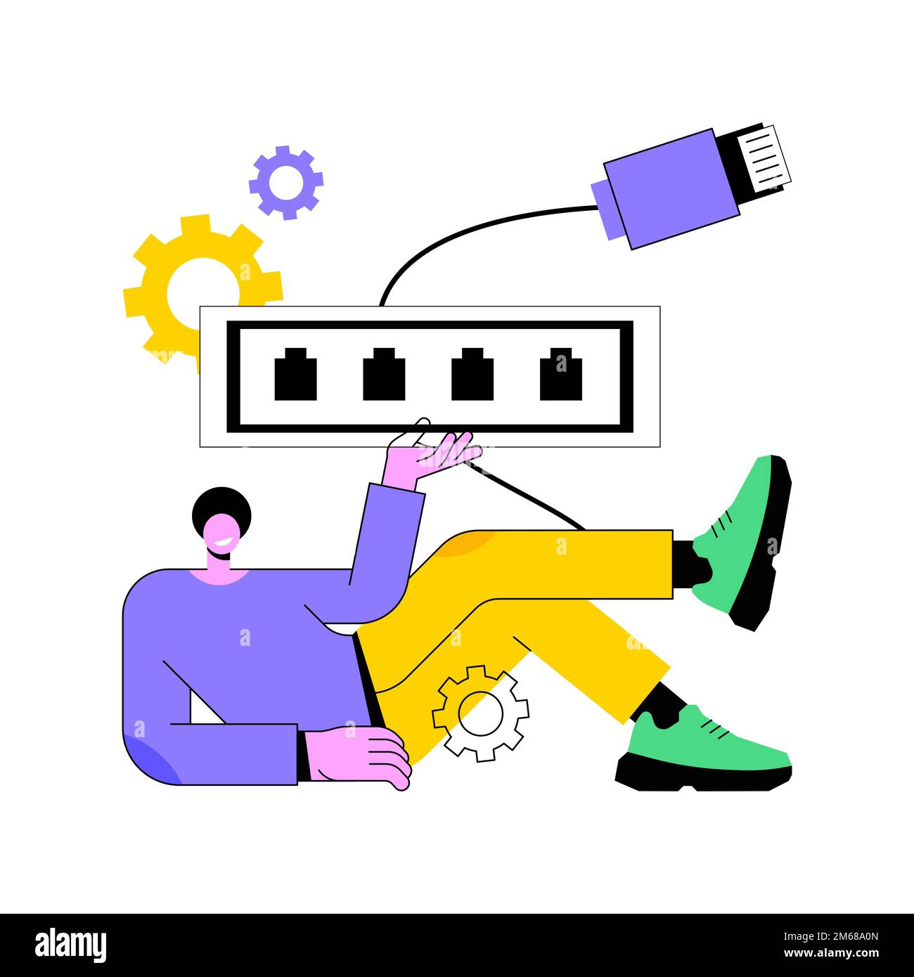 Ethernet Abstract Concept Vector Illustration Lan Connection Ethernet Technology Network