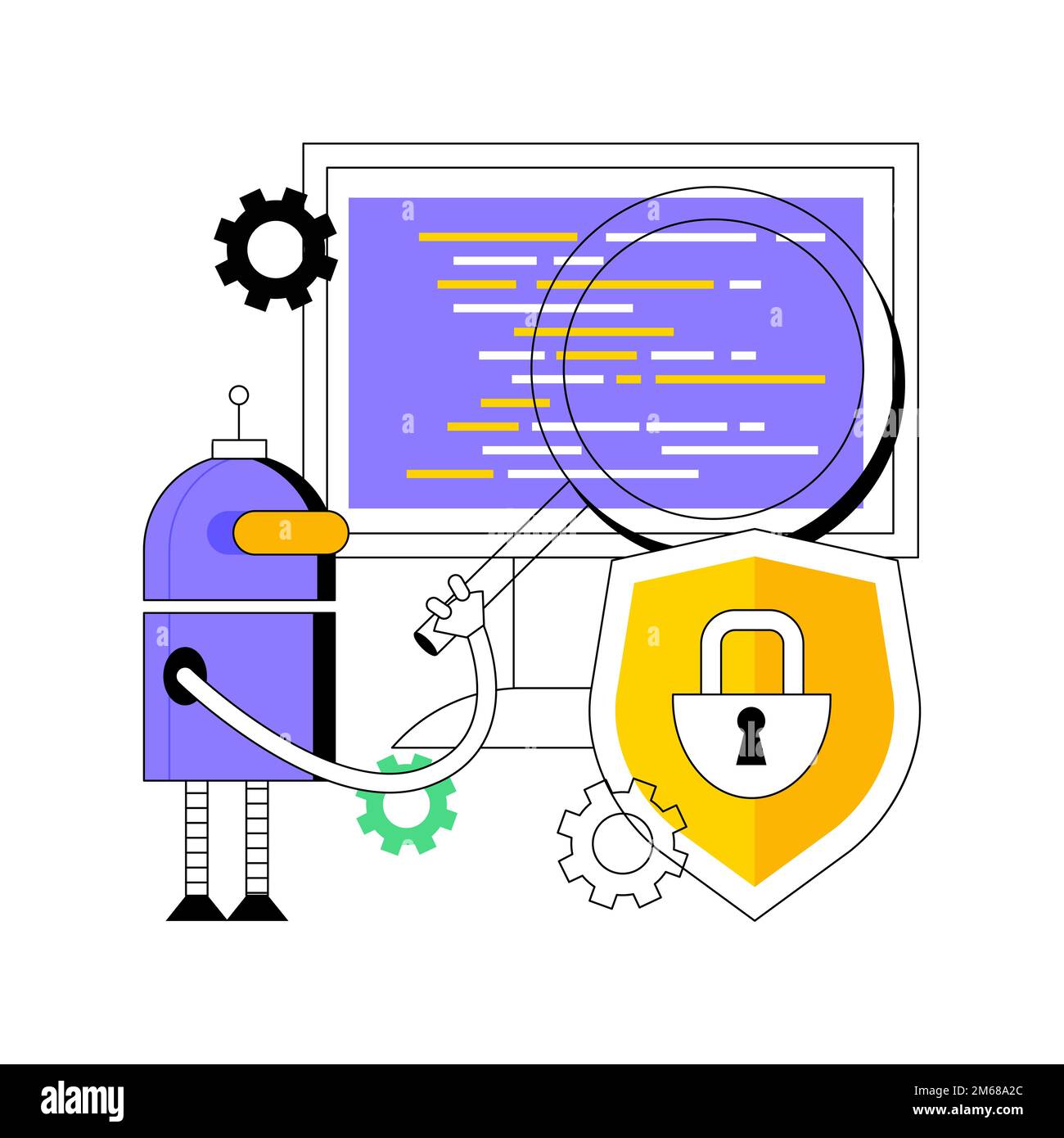 Industrial cybersecurity abstract concept vector illustration ...